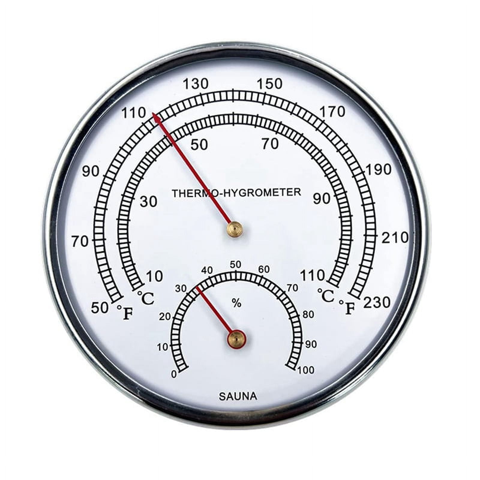 XD-Sauna Fahrenheit Thermometer Hygrometer Indoor Dial Hygrothermograph ...