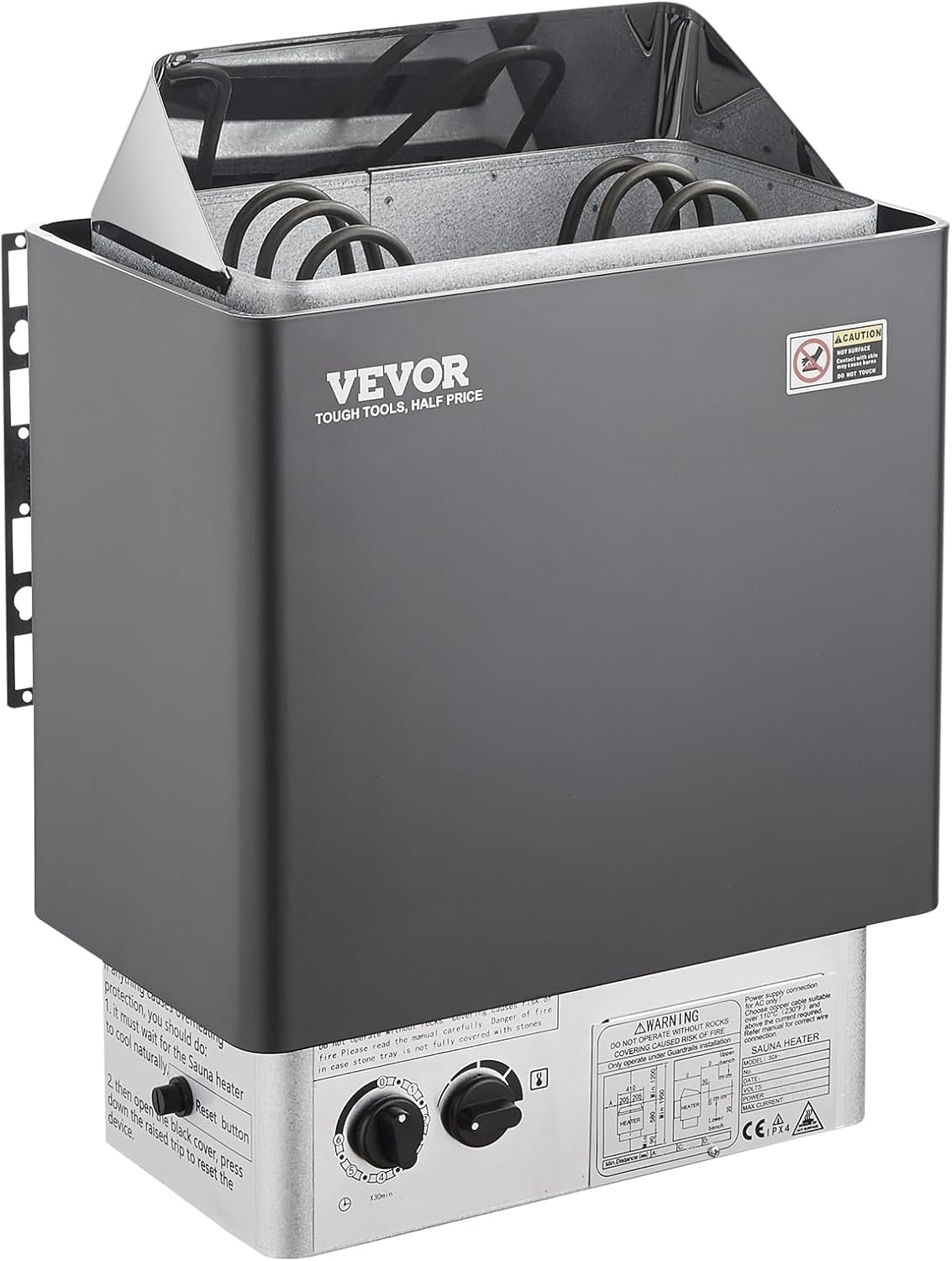 Sauna Heater, 3KW 220V Electric Sauna Stove, Steam Bath Sauna Heater with Built-in Controls, 3h ...