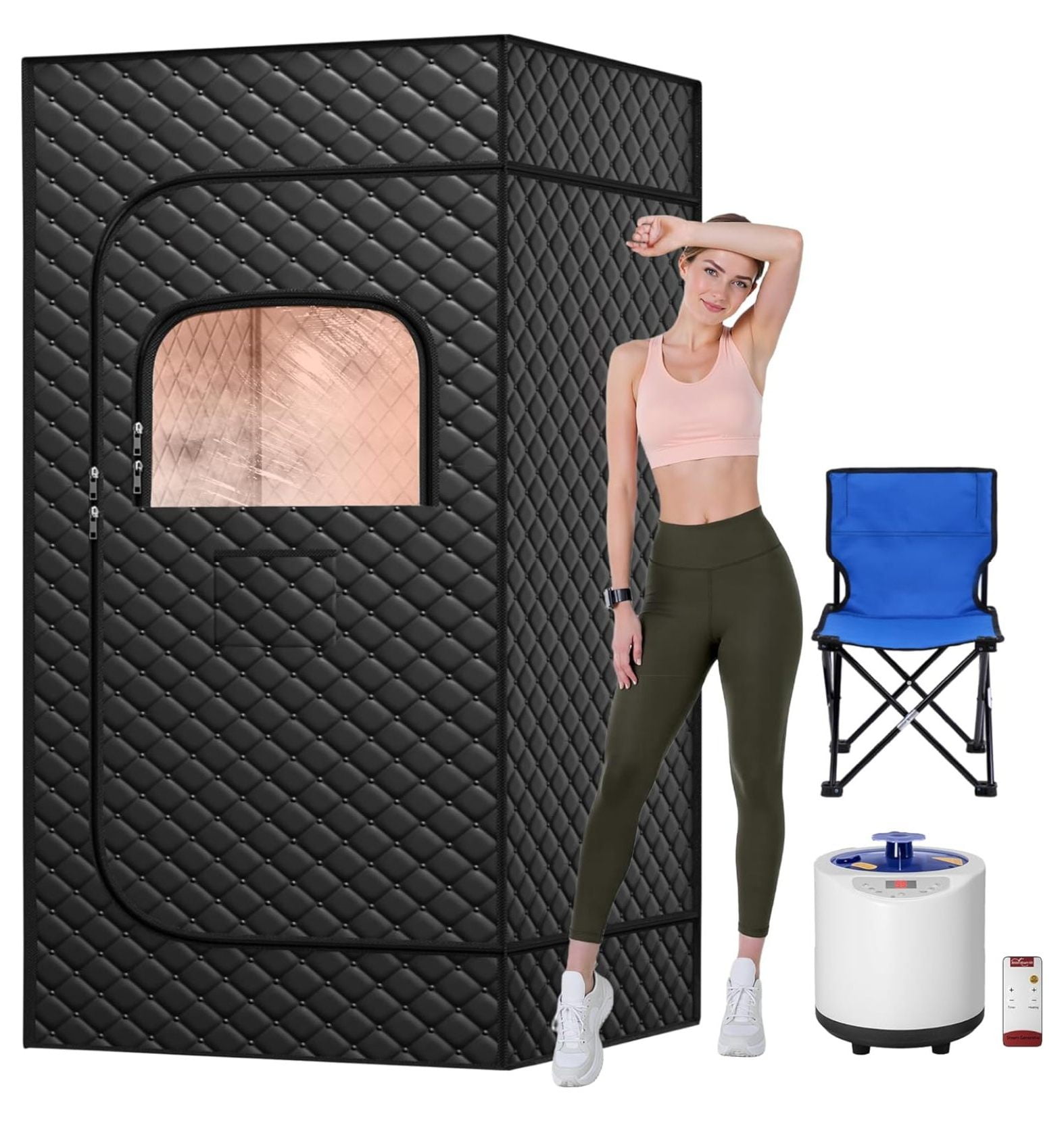 Sauna, Portable Sauna Box for Home, Full Size Saunas Tent with Steamer ...