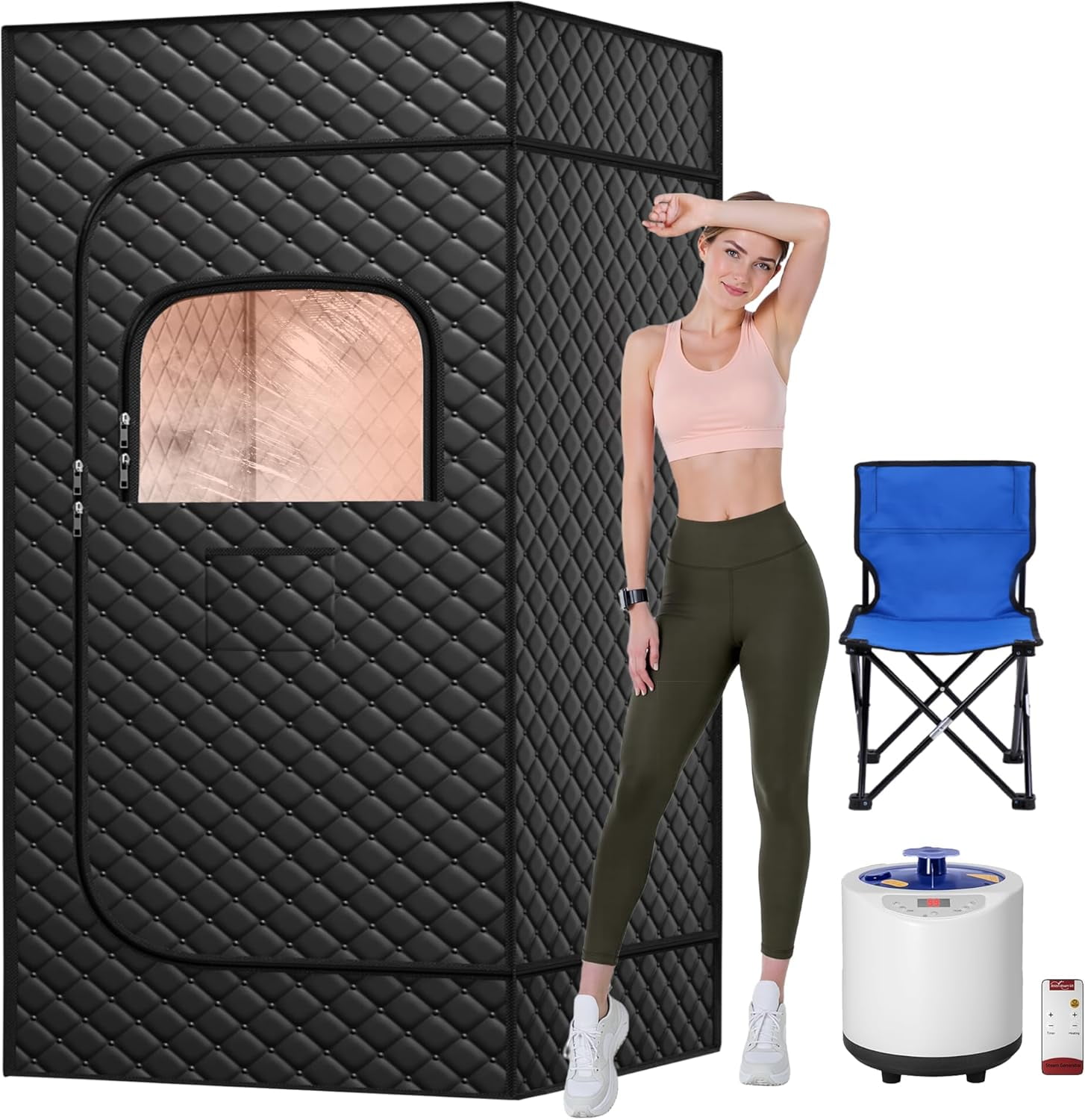 Sauna, Portable Sauna Box for Home, Full Size Steam Saunas Tent with ...