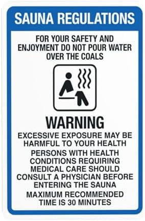 Sauna Regulations Sign,Pool Warning,Spa Rules Security Metal Signs for ...