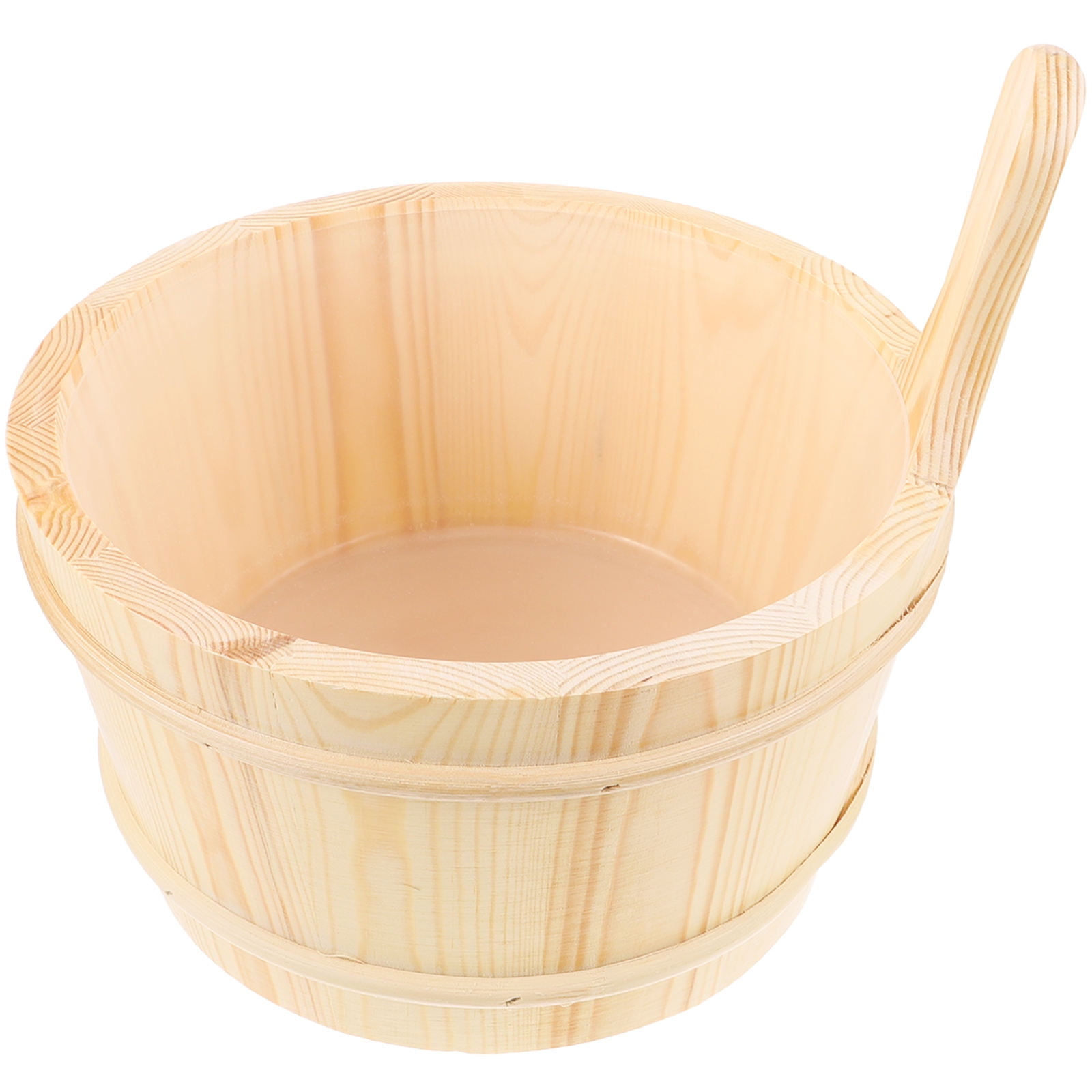 OUNONA Durable Wooden Sauna Bucket for Storage Light Yellow Classic ...