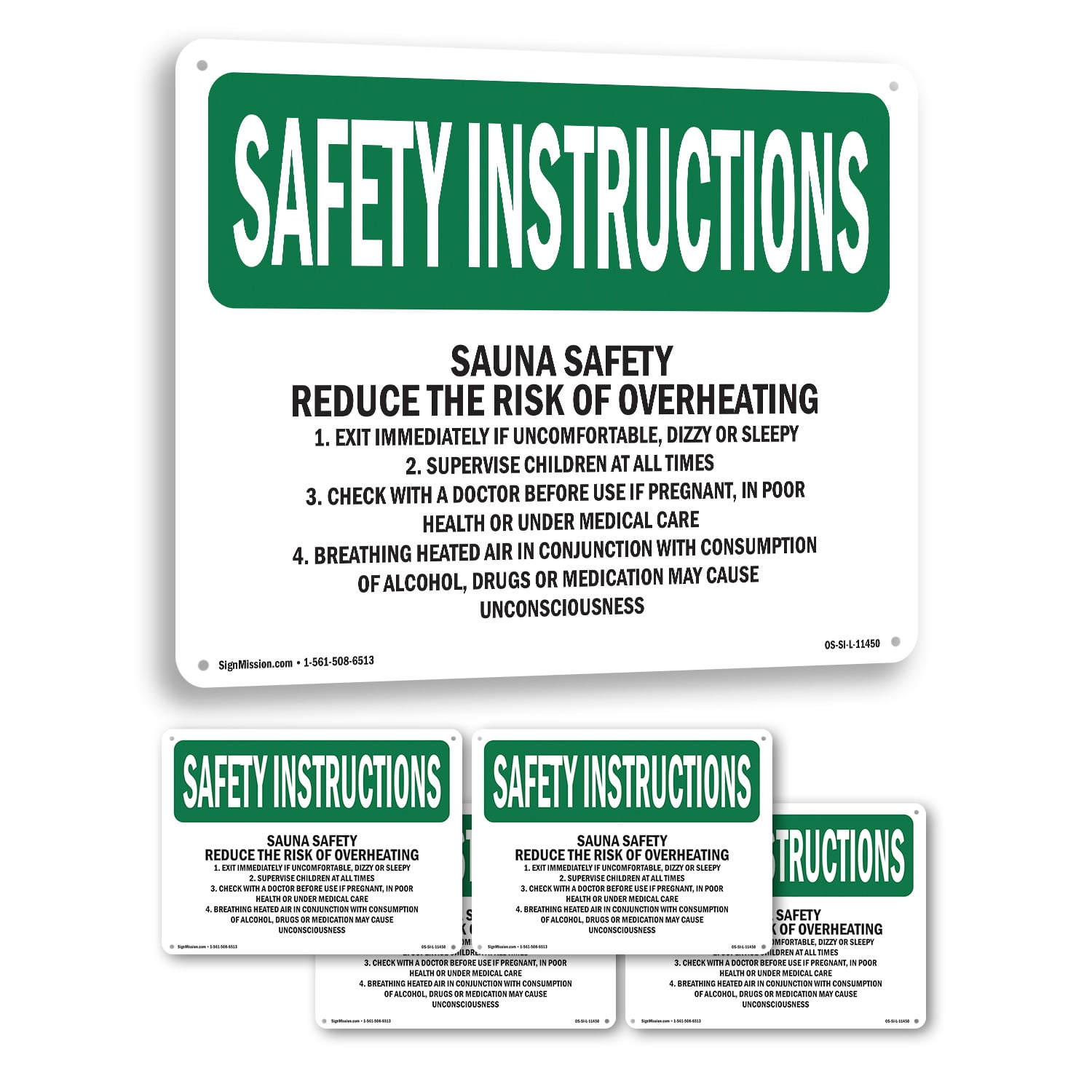 Sauna Safety Reduce The Risk Of Overheating OSHA Safety Instructions ...
