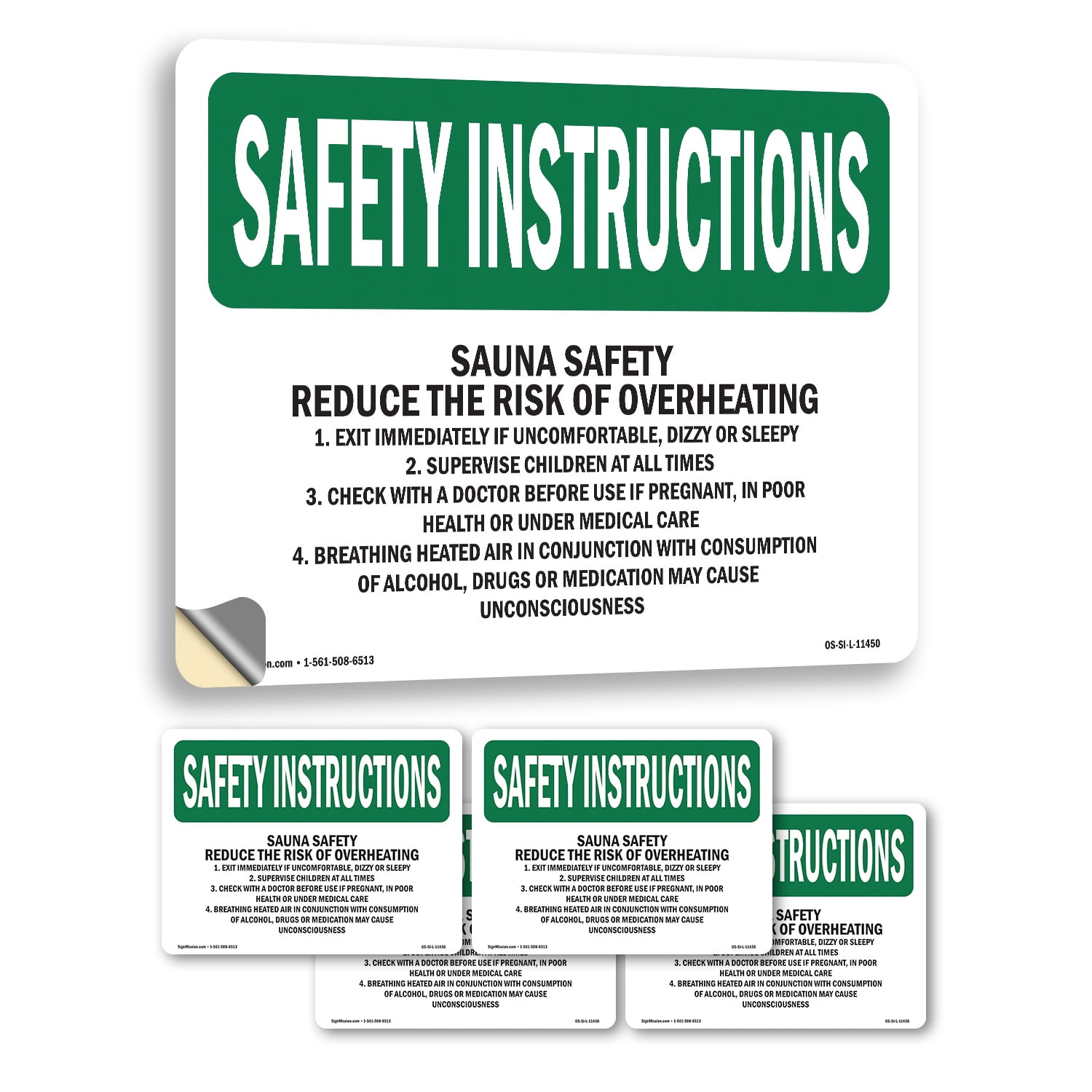 Sauna Safety Reduce The Risk Of Overheating OSHA Safety Instructions ...