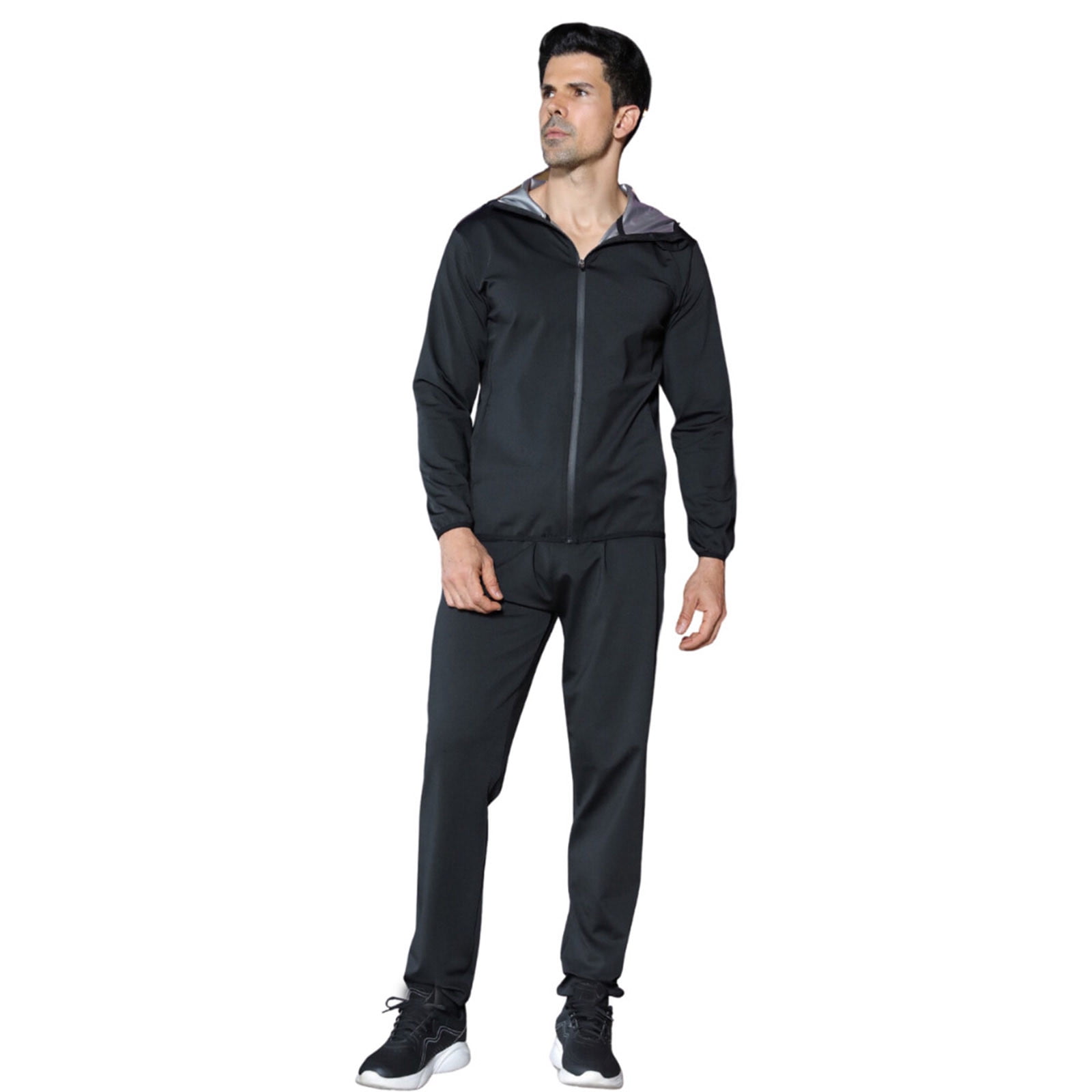 Sauna Shirt For Men Sweat Suit Compression Coat And Pants Workout ...