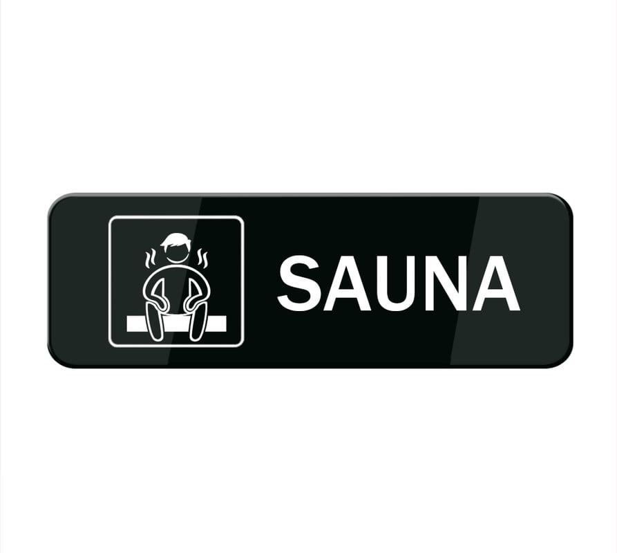 Sauna Sign For House/Office,Signs For Home,Thick Acrylic Self-Adhesive ...