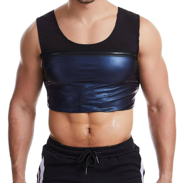 Sauna Sweat Athletic Suit for Men, Compression Shaper Top, Performance ...