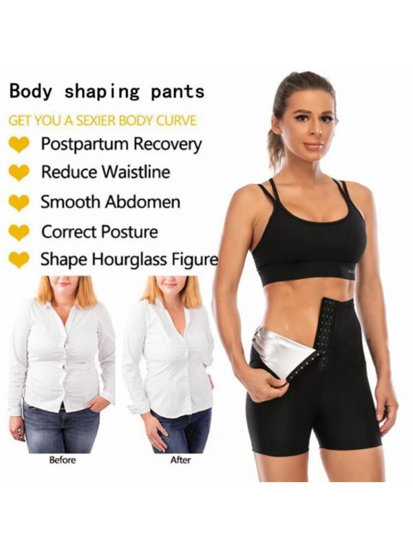 Sauna Sweat Shapewear High Waisted Pants Mid Thigh Workout Suit Waist ...