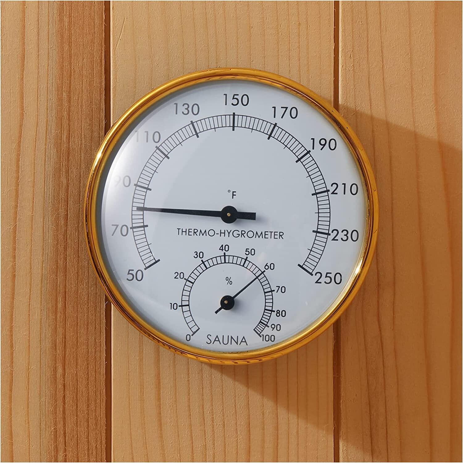 Sauna Thermometer and Hygrometer, 2 in 1 Sauna Hygrothermograph, Indoor Humidity Fahrenheit ...