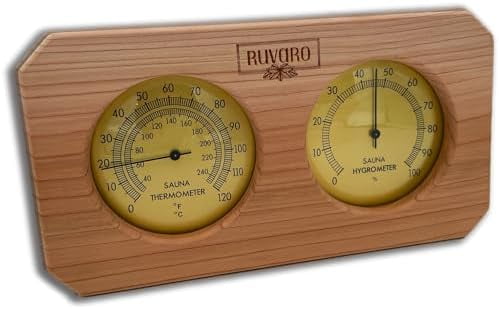 Sauna Thermometer and Hygrometer 2-in-1 – Analog Temperature & Humidity ...