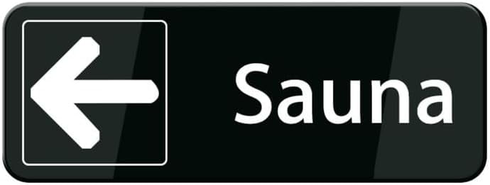 Sauna With Left Arrow Sign, 10"X3" Acrylic Warning Sign, Door Wall ...