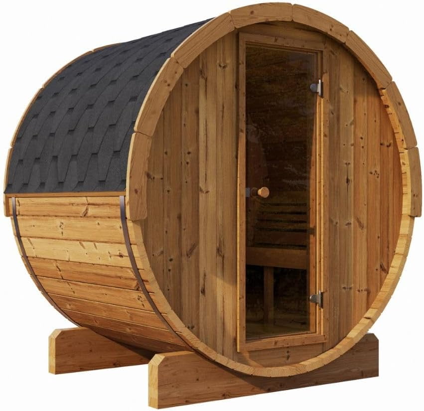 SaunaLife Model E8 Sauna Barrel Ergo Series Sauna Barrel 87" D x 81" H ...