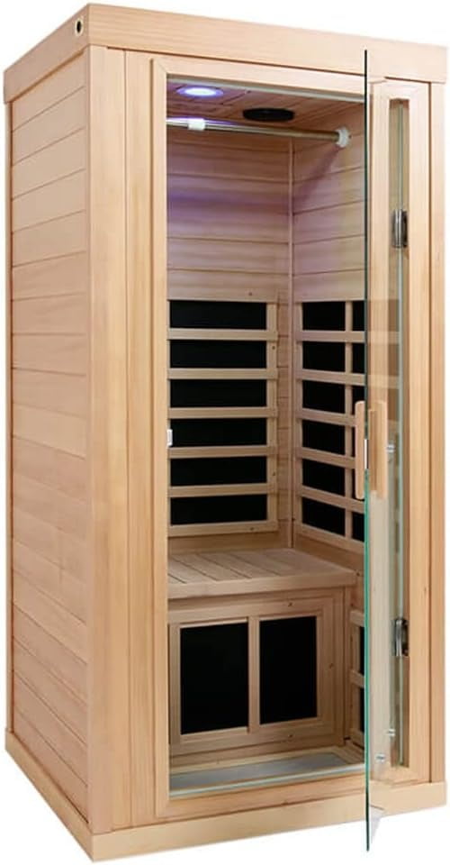 Saunas Far Infrared Sauna, Indoor Wooden Dry Sauna (Hemlock Wood, 1 ...