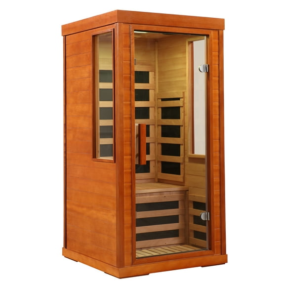 Saunas Infrared Sauna, Outdoor Wooden Dry Sauna Low EMF (Hemlock Wood ...