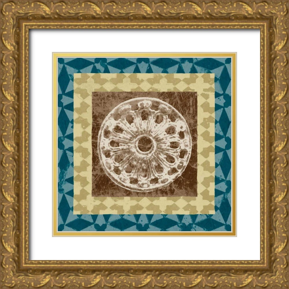 Saunders, Alonzo 12x12 Gold Ornate Wood Framed with Double Matting ...