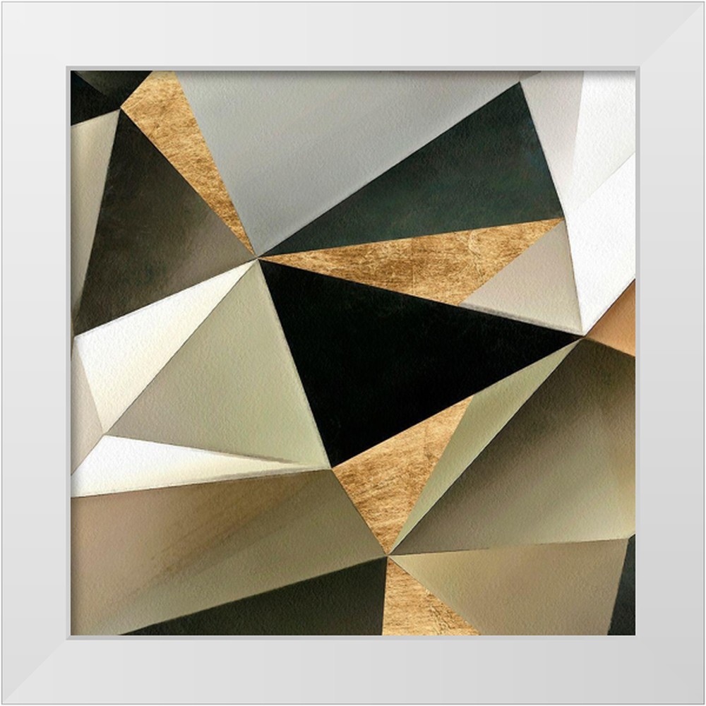 Saunders, Alonzo 12x12 White Modern Wood Framed Museum Art Print Titled ...