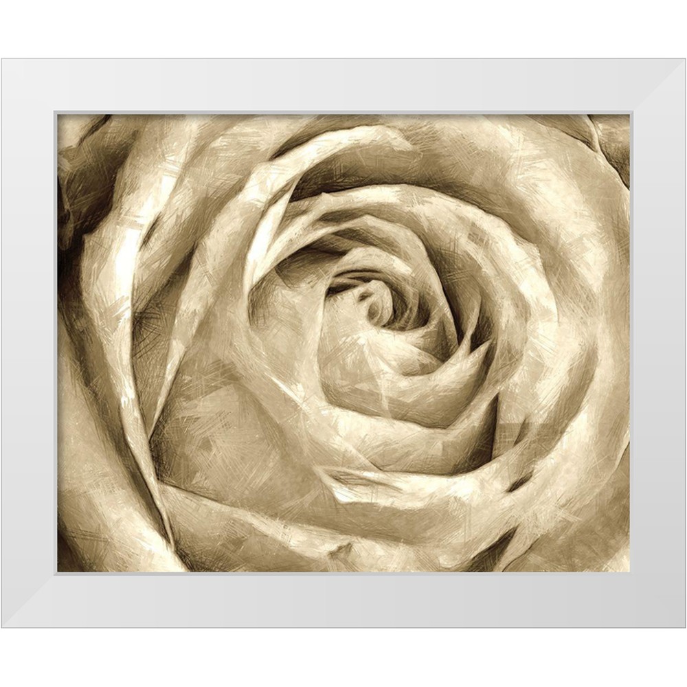 Saunders, Alonzo 32x26 White Modern Wood Framed Museum Art Print Titled ...