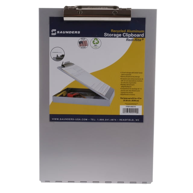 Saunders Heavy Duty Recycled Aluminum Storage Clipboard with Locking ...