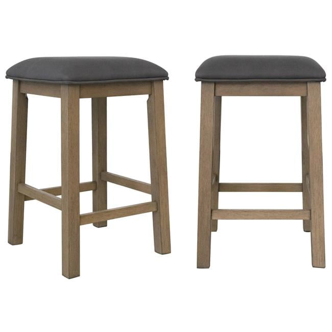 Saunders Counter Height Backless Bar Stools, Grey - Set of 2 - Walmart.com