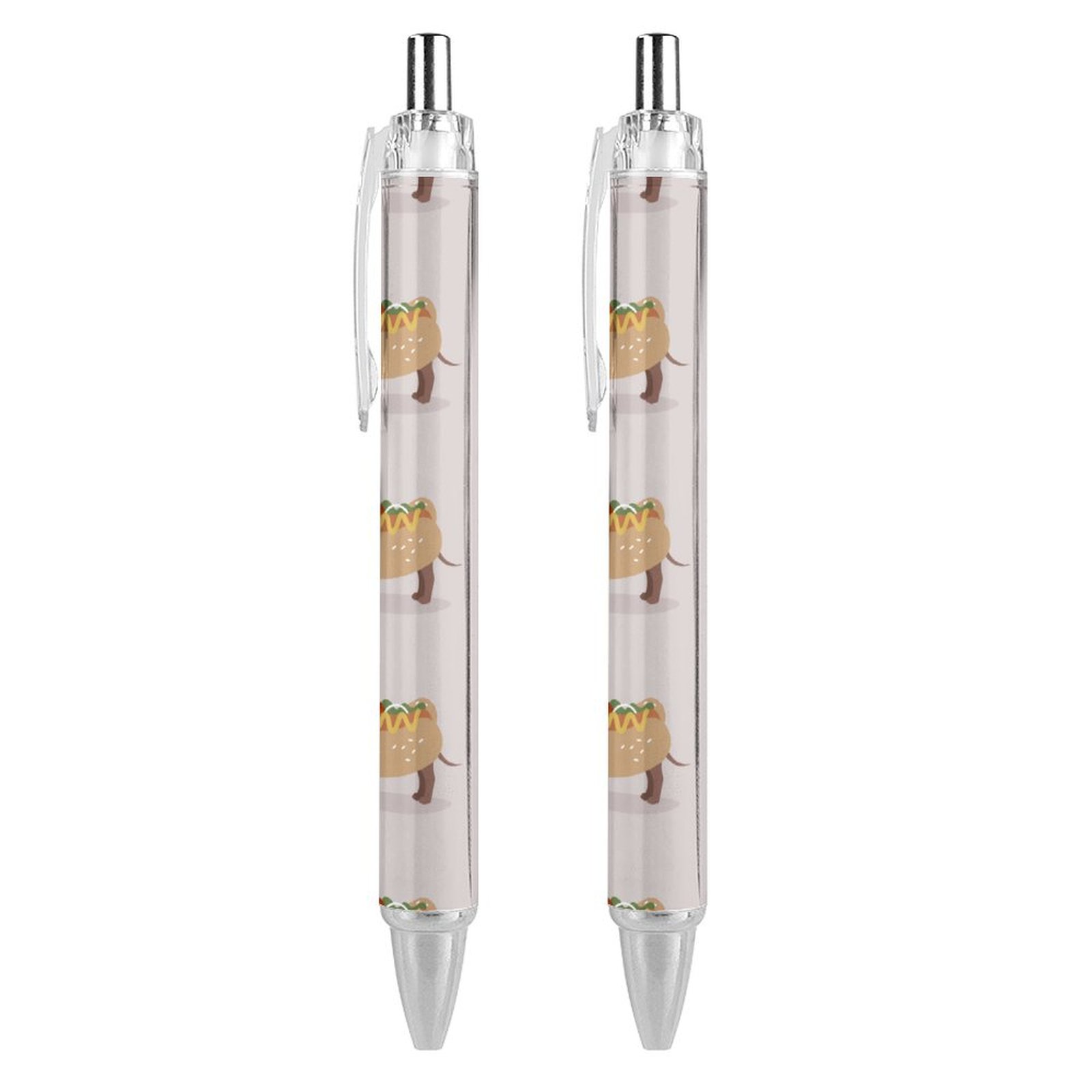 Sausage And Dog Pattern Ballpoint Pen Retractable Pens Black Writing ...