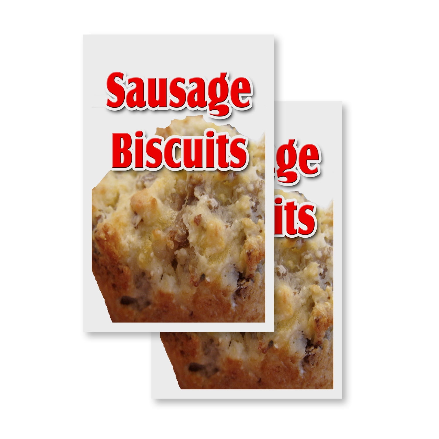 Sausage Biscuits (2-PACK) 24" x 36" Vinyl Decals | Sign Insert Peel ...