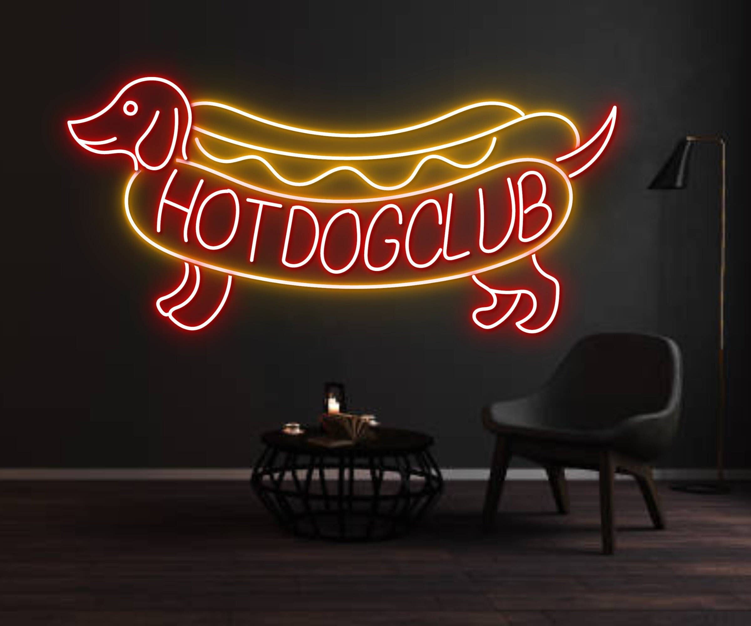Sausage Dog Club Neon Sign, Hotdog Wall Decor Neon Sign - Walmart.com
