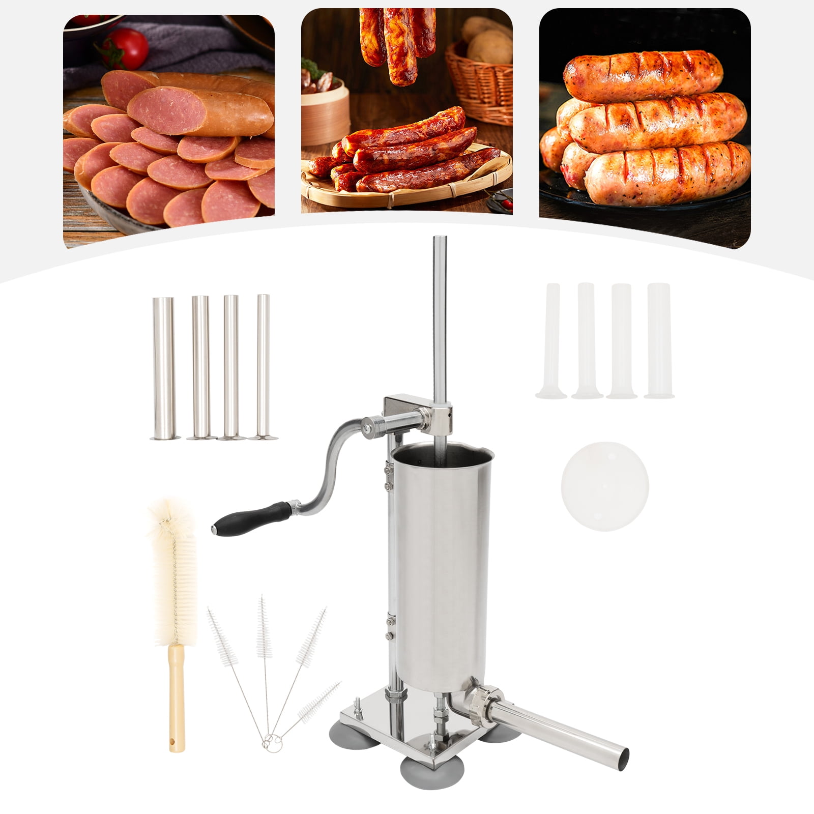 Sausage Stuffer Stainless Steel Manual Sausage Maker , 3.5L 8LBS ...