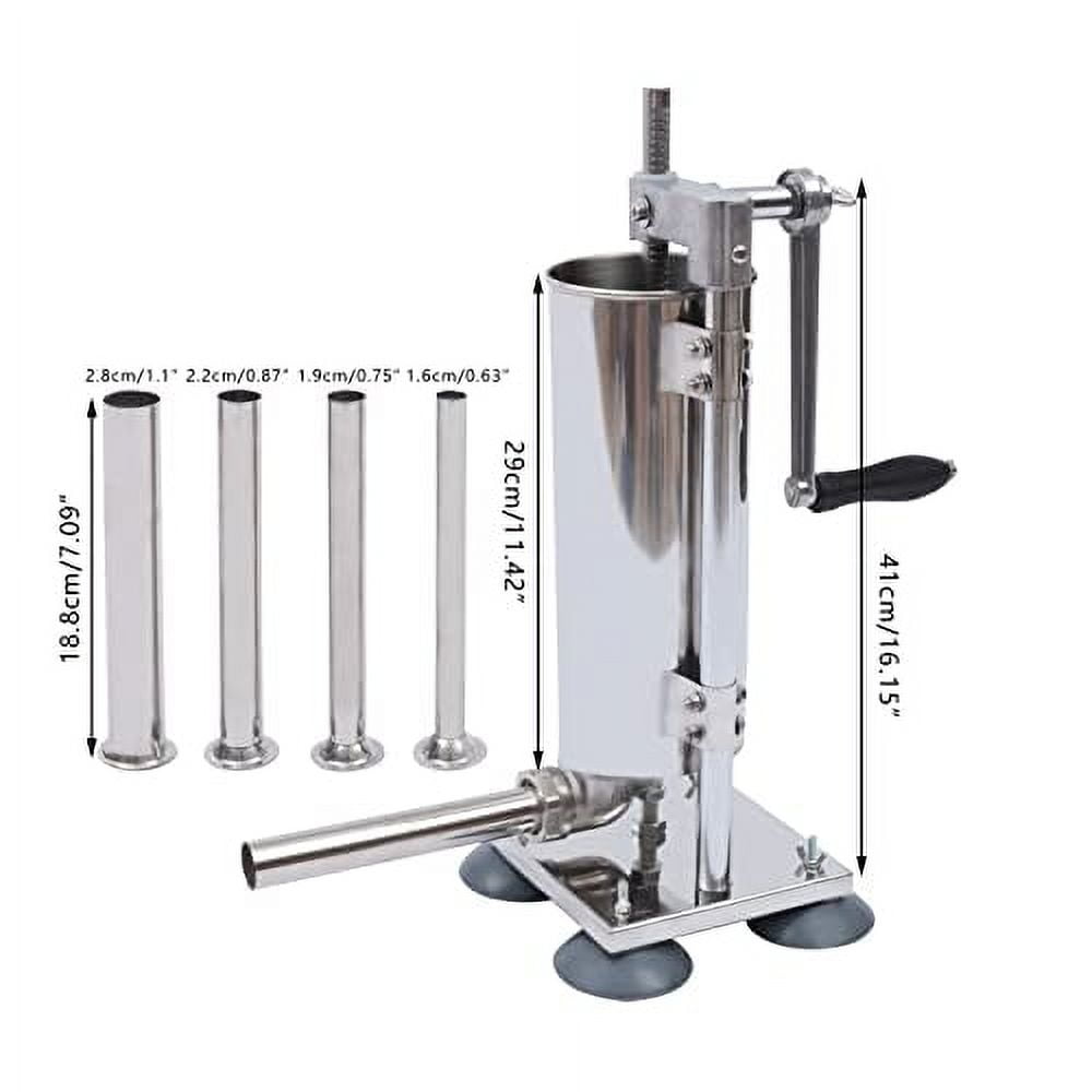 Sausage Stuffer, Stainless Steel Sausage Maker 3L 6LBS Vertical Meat ...