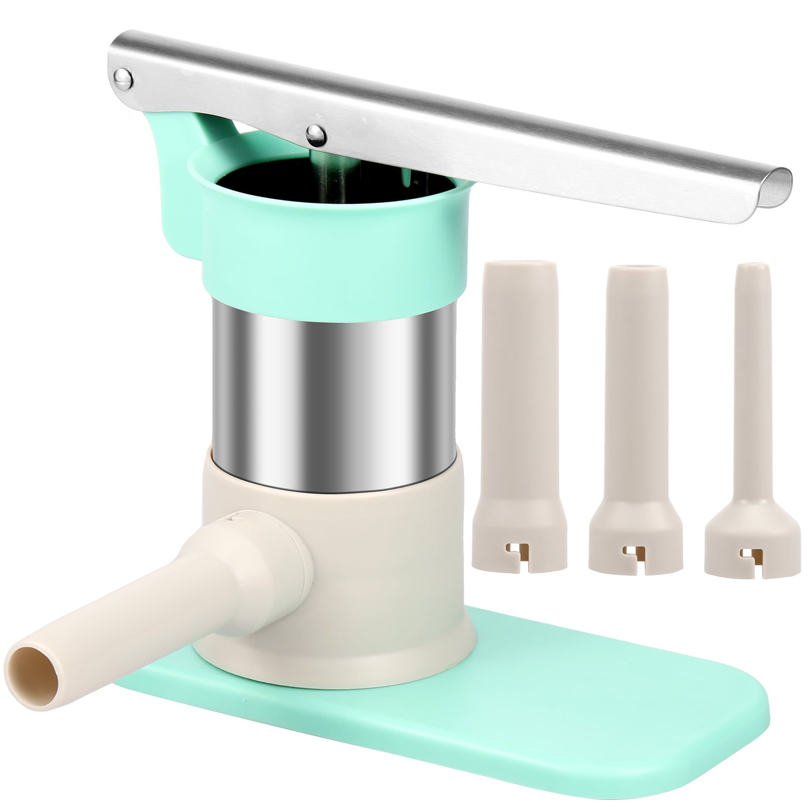 Sausage Stuffer Stainless Steel Sausage Making Tool with 4 Stuffing ...