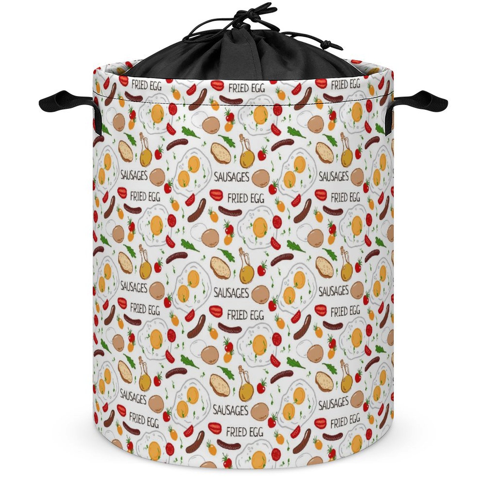 Sausage Tomato Toast Laundry Basket Dirty Clothes Hamper, Waterproof ...