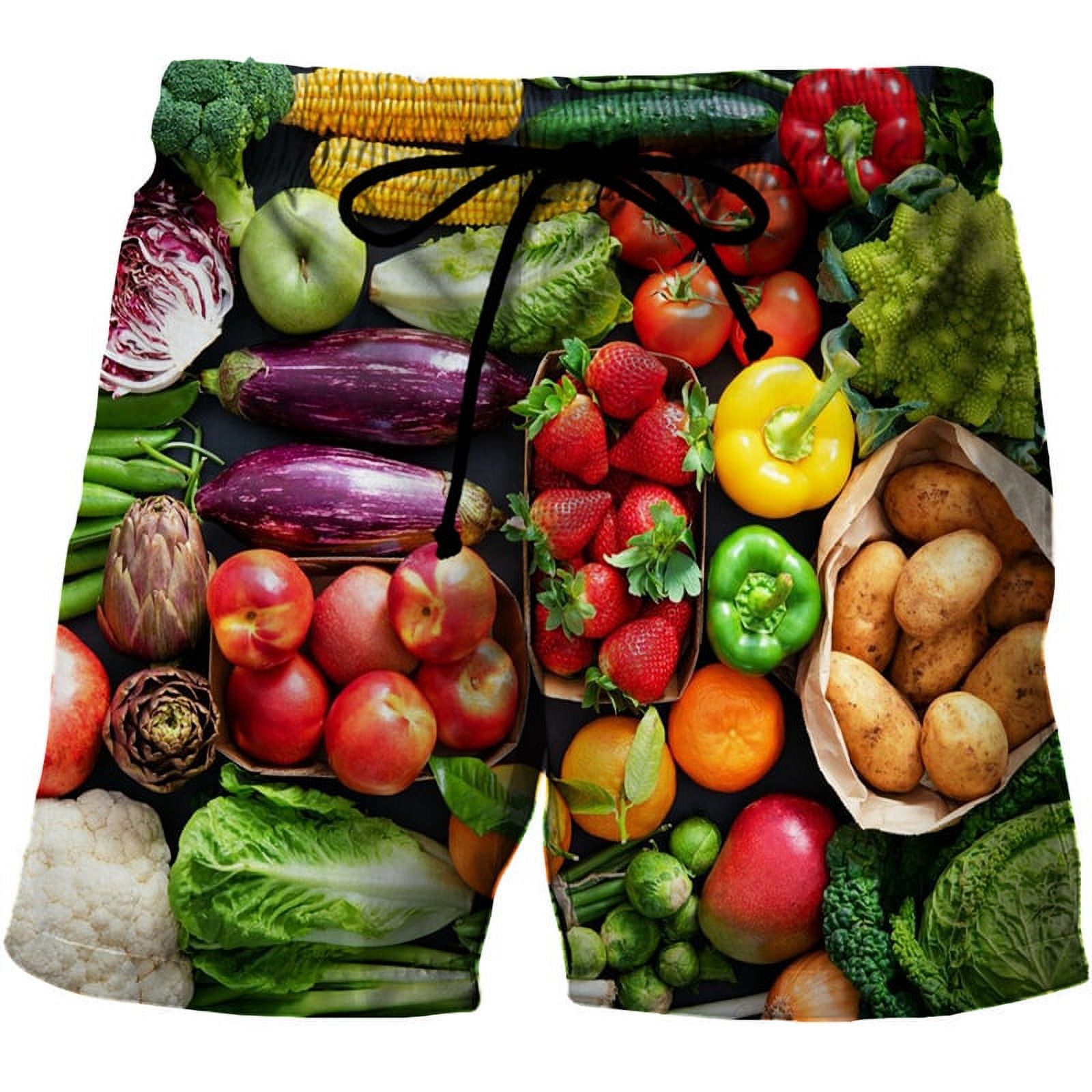 Sausages Food Graphic Beach Shorts Men Short Pants 3D Pizza Printed ...