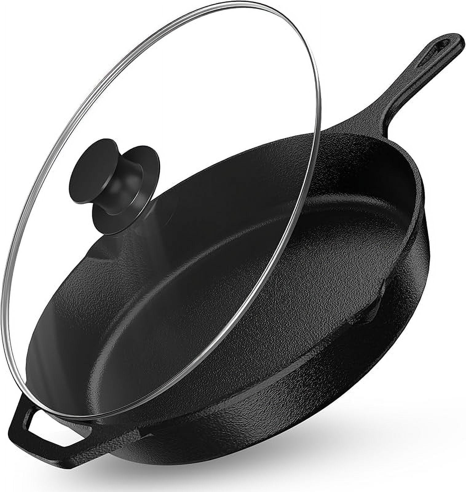 Saute Frying Pan 8 Inch, Cast Iron Chefs Pan, Pre Seasoned Cast iron ...