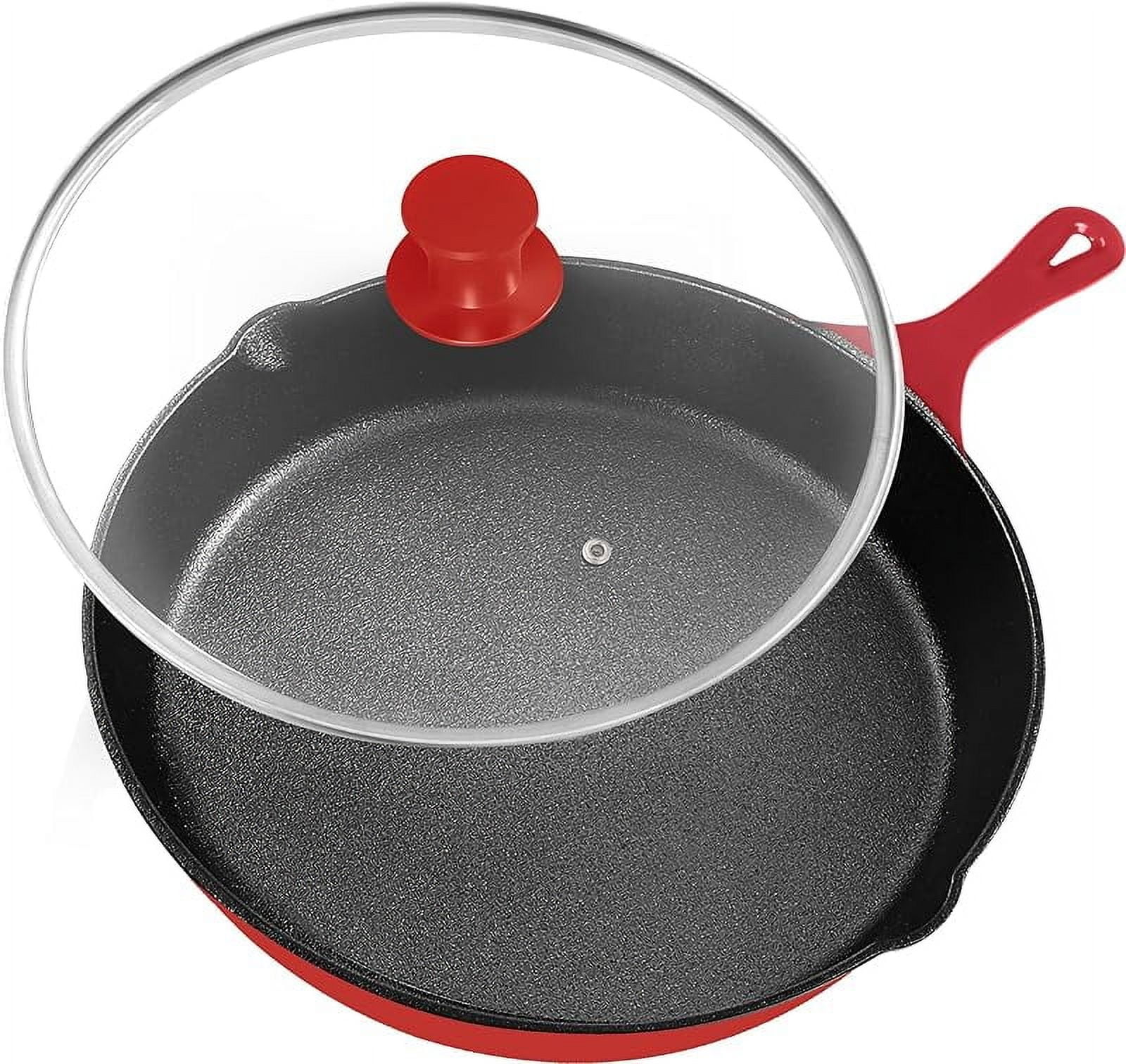 Saute Frying Pan 8 Inch, Cast Iron Chefs Pan, Pre Seasoned Cast iron ...