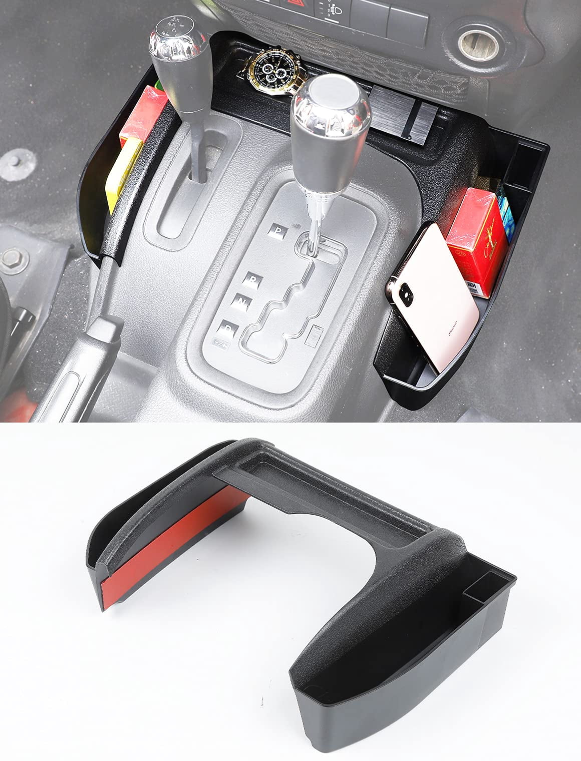 Savadicar GT-3 JK Shifter Storage Box, Gear Shift Console Side Tray ...