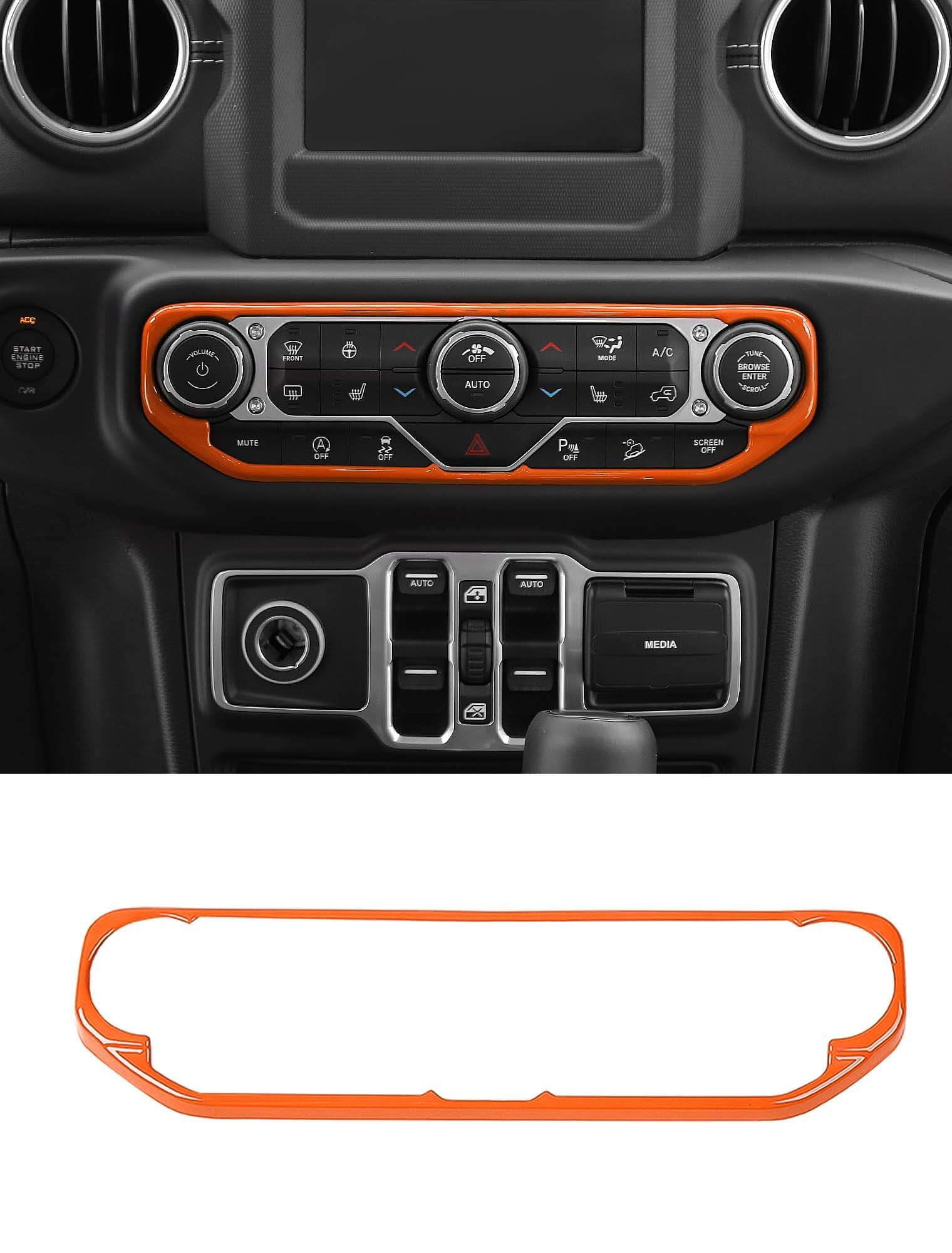 Savadicar Orange Interior Accessories DHF10 - Infotainment HVAC Climate ...