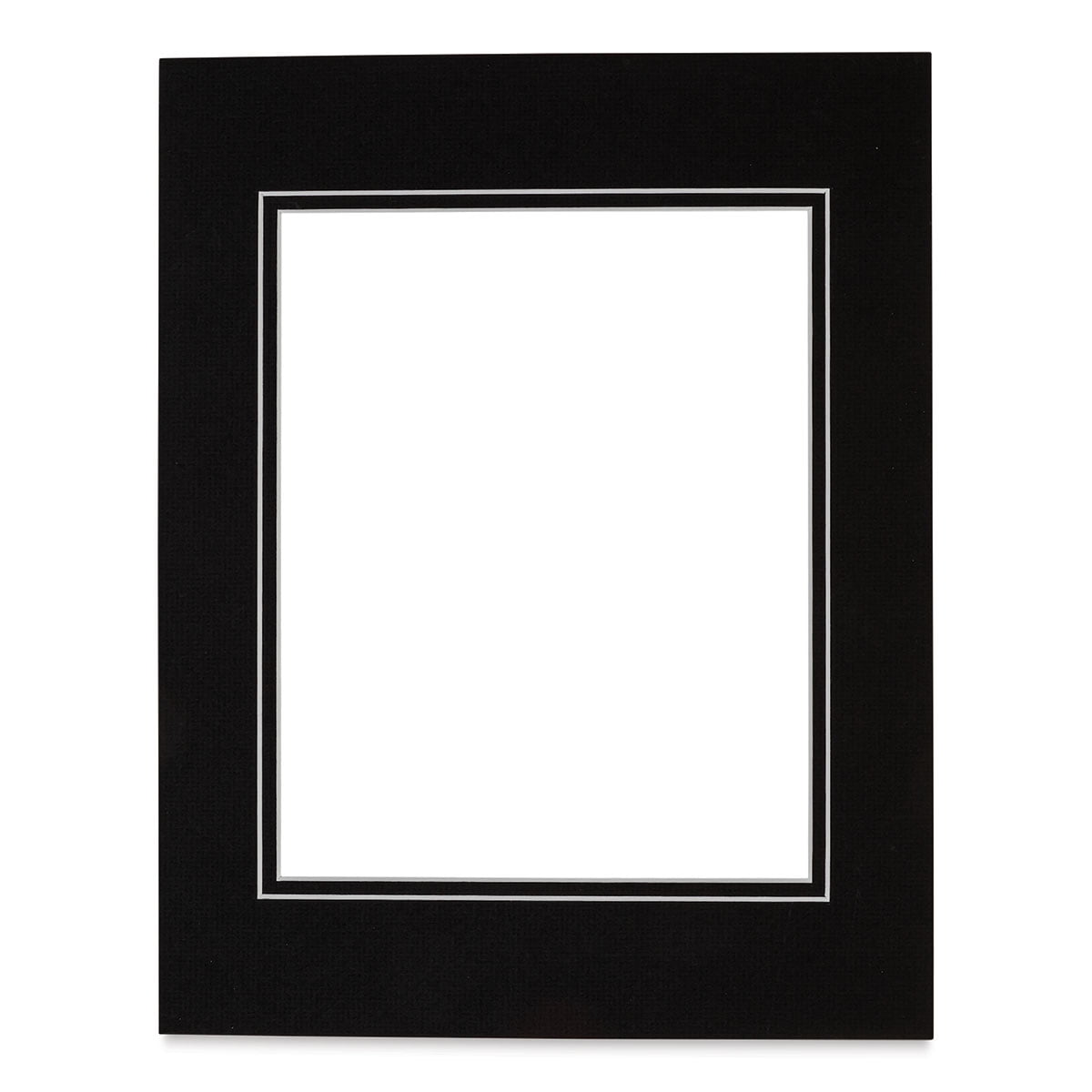 Savage Pre-Cut Double Mat - Matte Black/ Matte Black, 11" x 14" (8" x ...