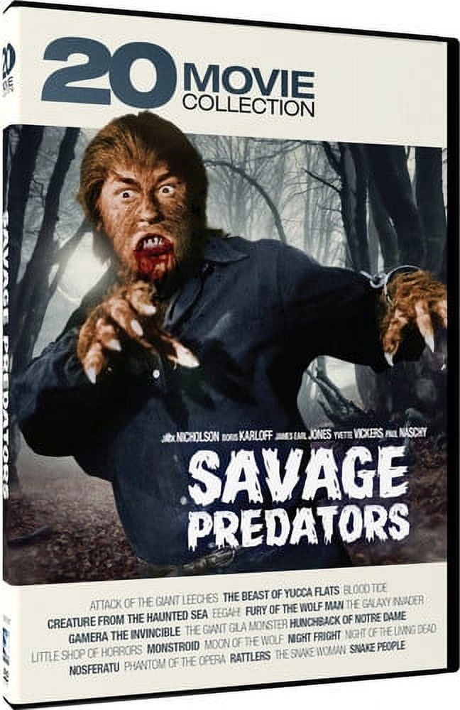 Savage Predators: 20 Movie Collection (DVD), Mill Creek, Horror ...