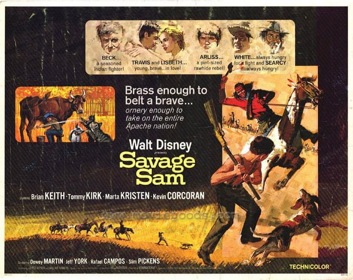 Savage Sam - movie POSTER (Half Sheet Style A) (22" x 28") (1963 ...