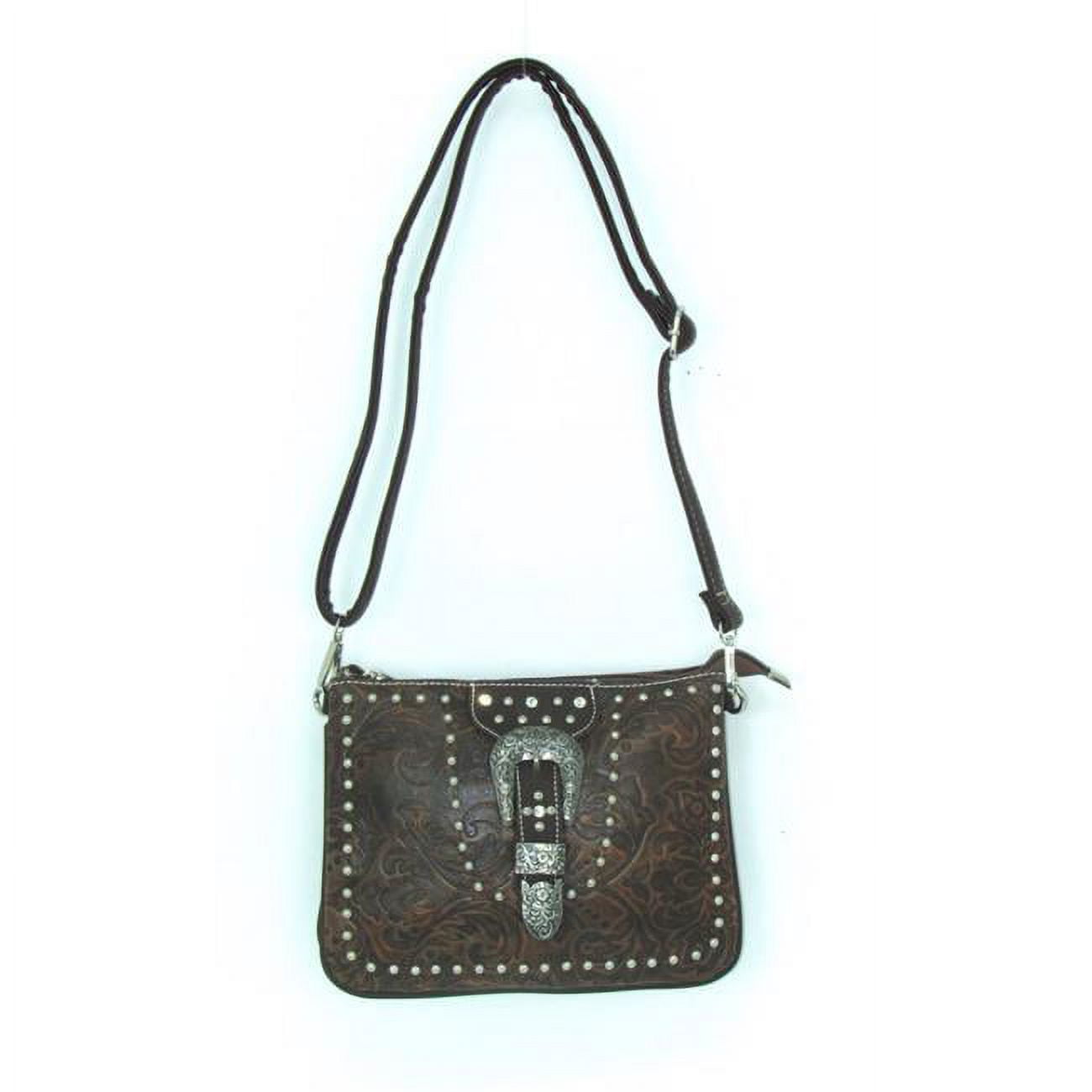 Savana No.TO-789 TN Ladies Faux Leather Tooled Crossbody Bag, Tan ...