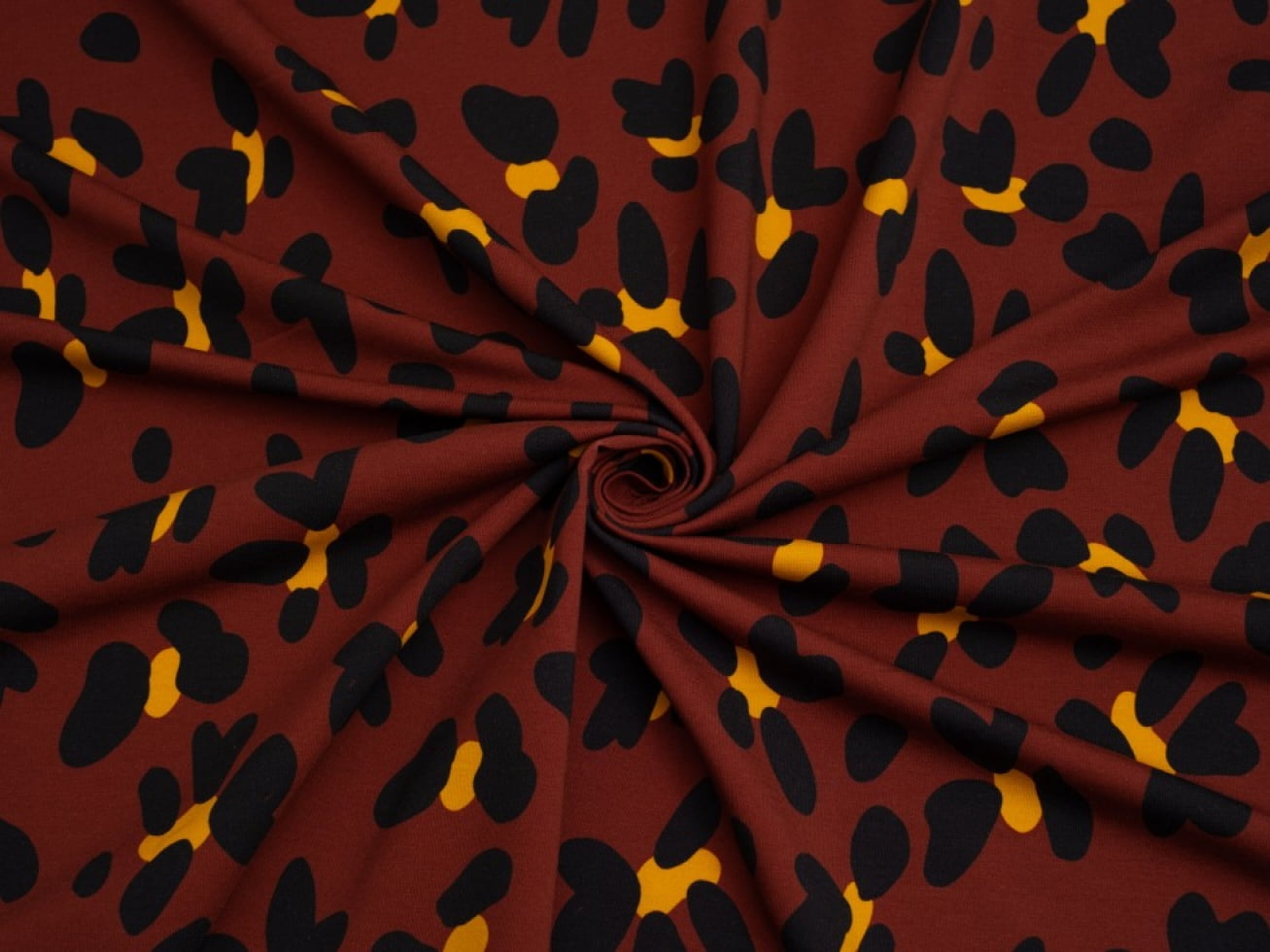 Savanna Daisy Loop Back French Terry Stretch Knit Fabric - per yard ...