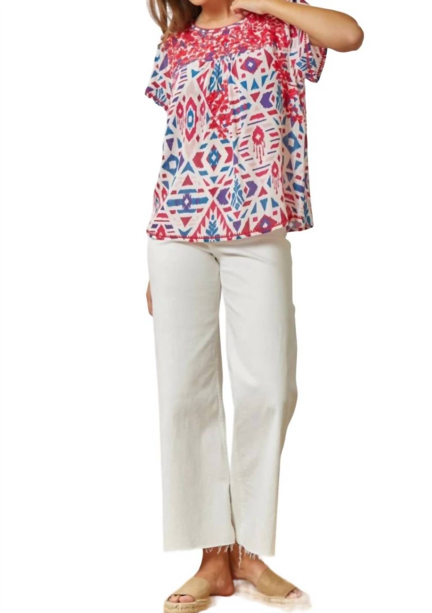 Savanna Jane Diamond Print Top - Walmart.com