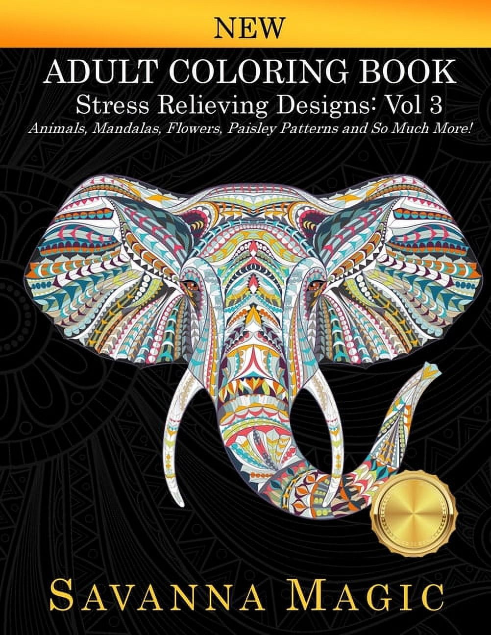 Savanna Magic Coloring Books Adult Coloring Book: Stress Relieving ...