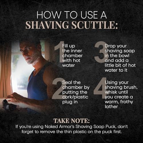 Savanna Shaving Scuttle Mug Kit - Shaving Bowl With Shave Soap, Shave ...