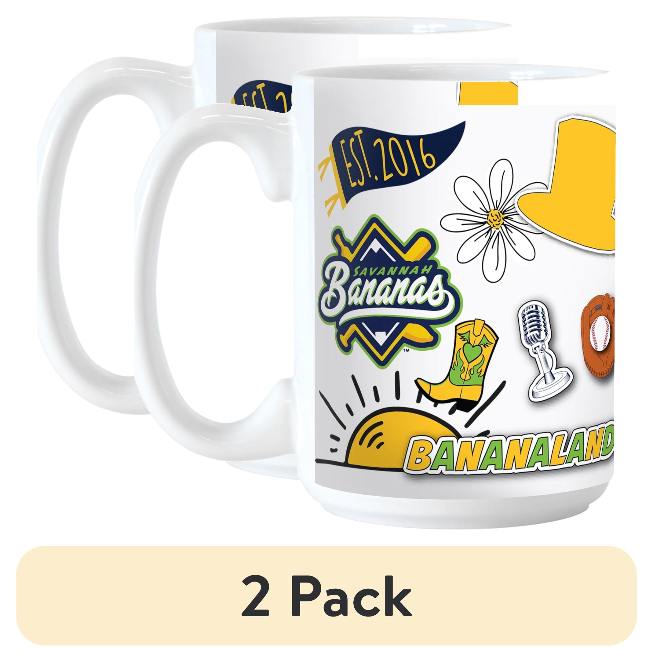 (2 pack) Savannah Bananas 15oz Native Sublimated Mug - Walmart.com