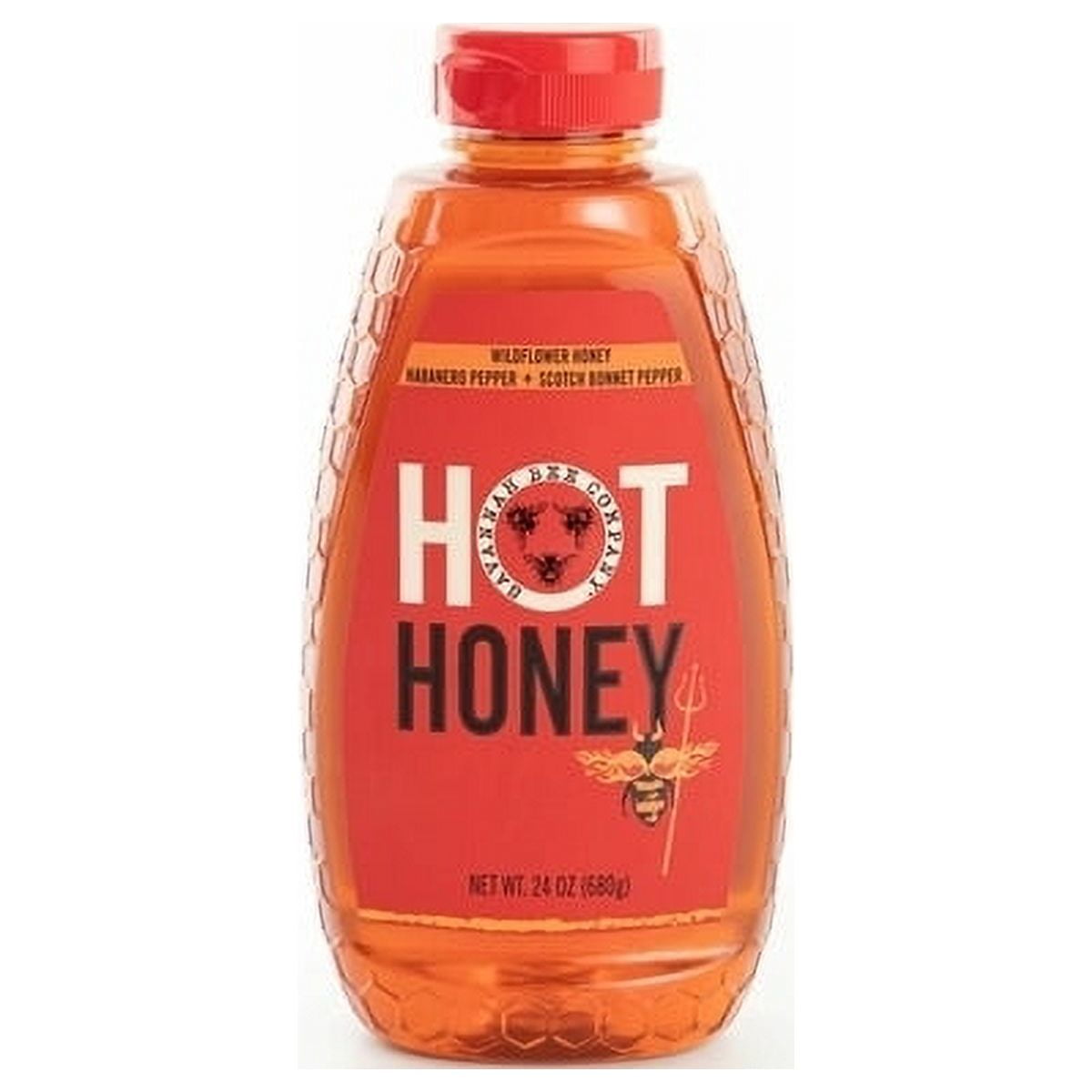 Savannah Bee Company Hot Honey, 24 Ounce Squeeze Bottle with Habanero ...