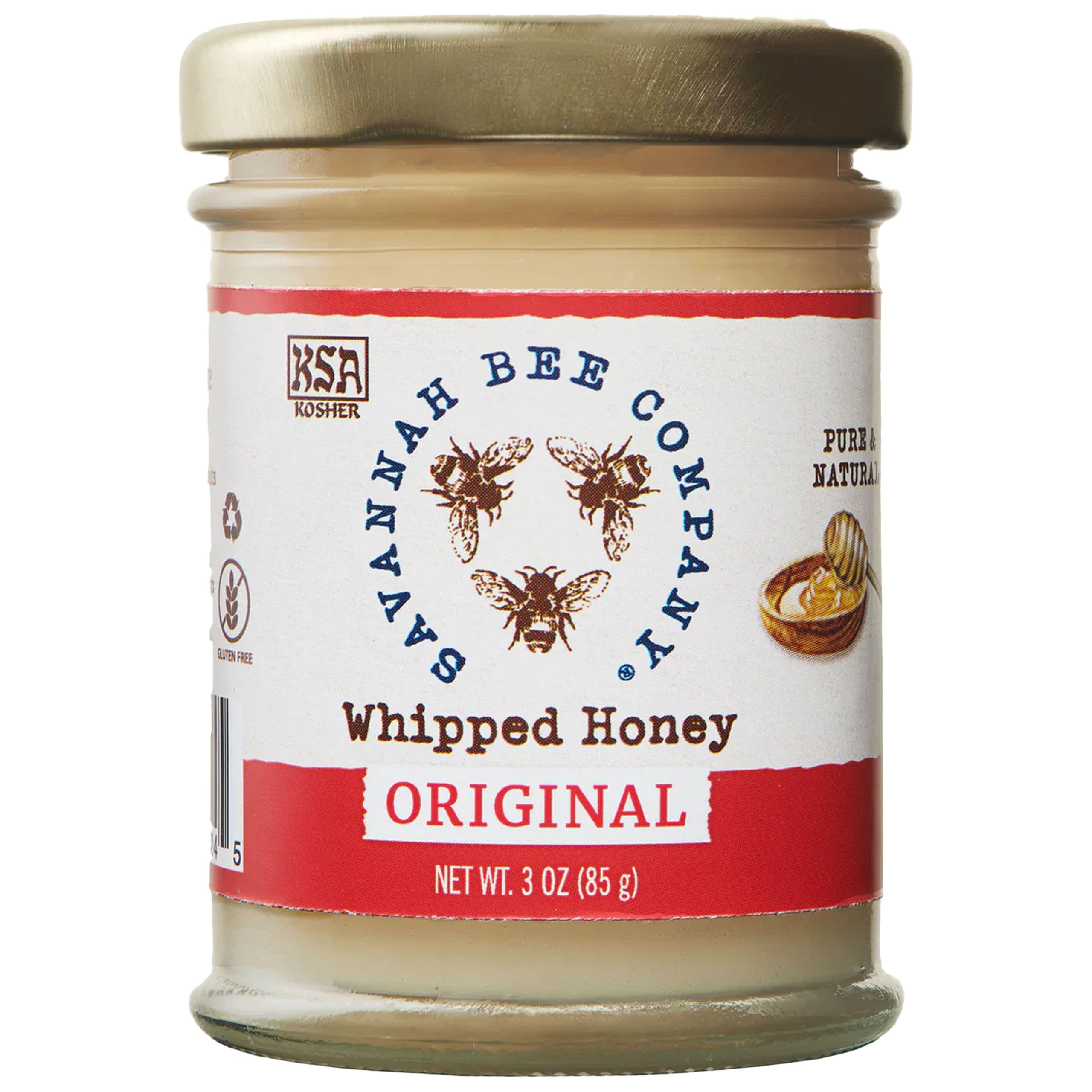 Savannah Bee Company Whipped IEF31 Honey - All Natural Spreadable Honey ...