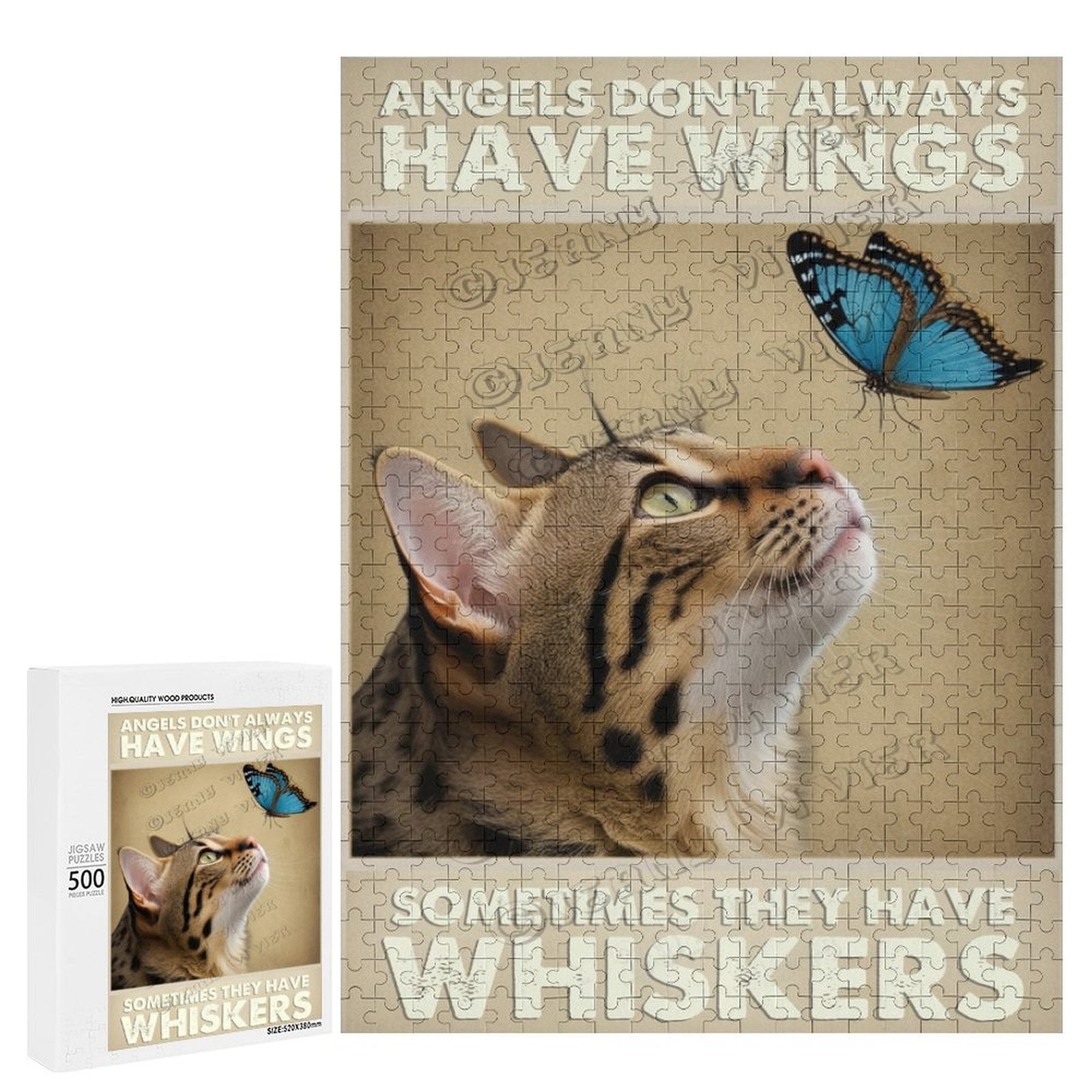 Savannah Cat 500 Piece Puzzle for Adults Kittens Jigsaw Puzzles 500 ...