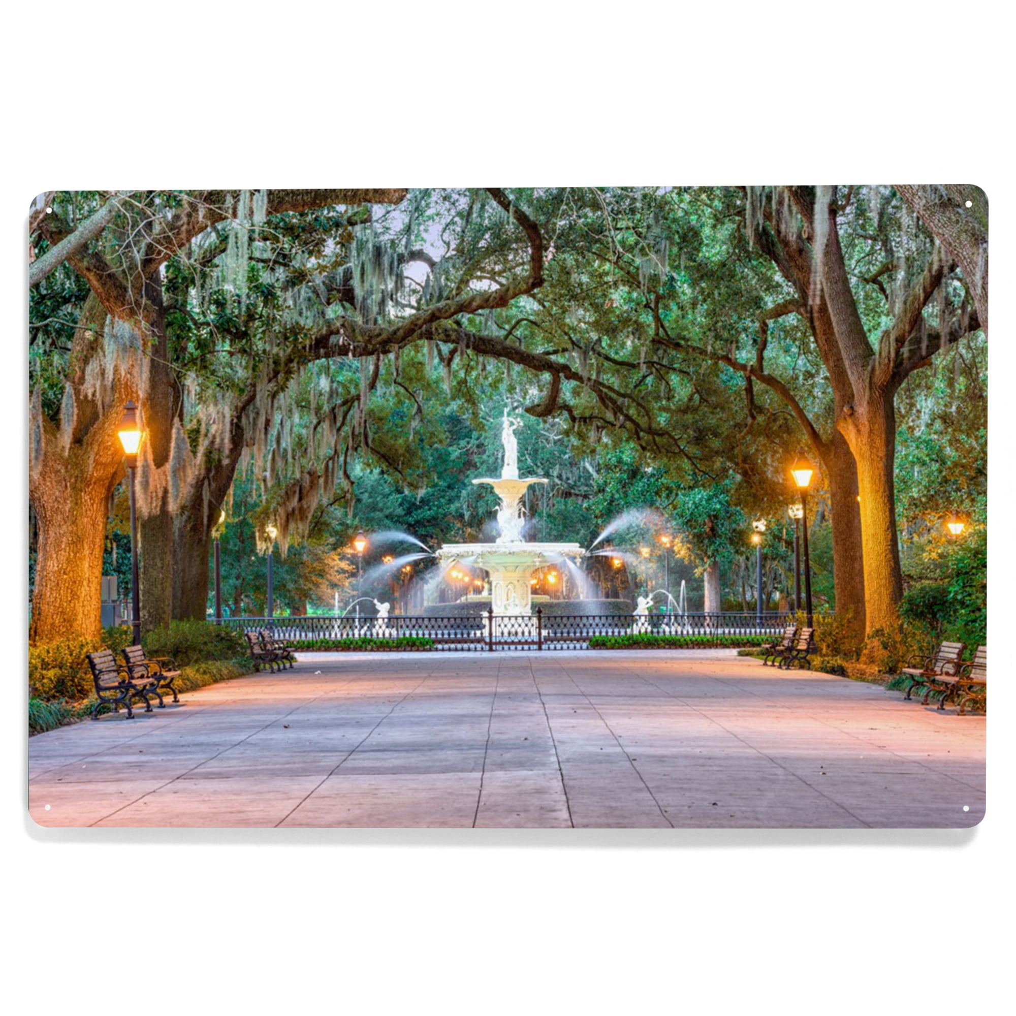 Savannah, Georgia, Forsyth Park Fountain, Photography A-94825 (12x18 ...