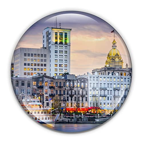 Savannah Georgia Paperweight in Gift Box, 3 Inch Crystal Dome, Perfect ...