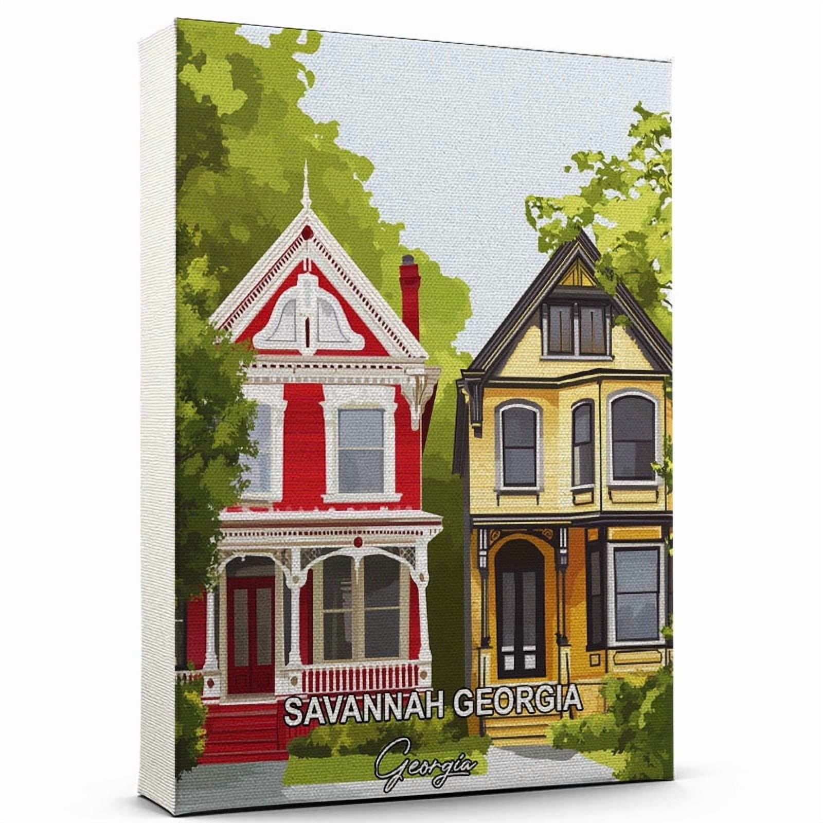 Savannah Georgia Travel Canvas Wall Art – Georgia Canvas – A Scenic Artwork That Evokes Calmness ...